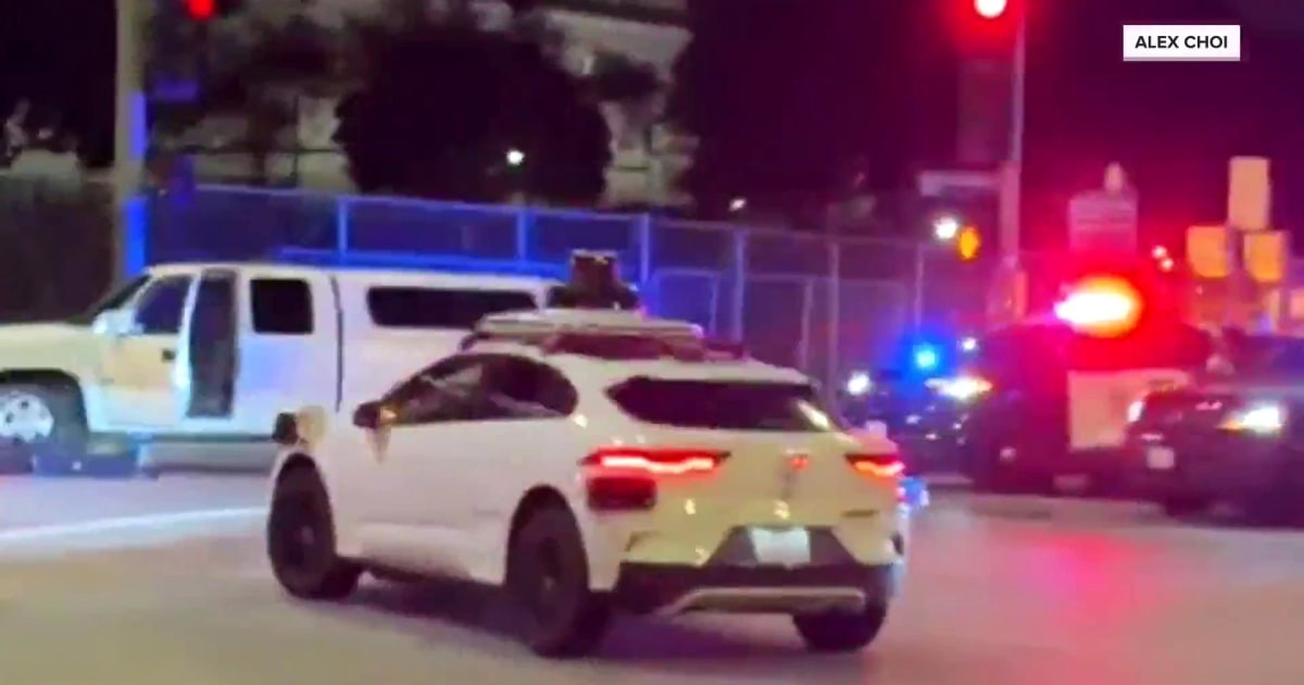 Self-Driving Waymo Taxi Drives Into Active Police Scene in LA