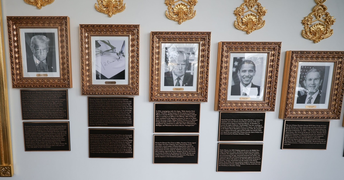 White House Installs Plaques Mocking Former Presidents