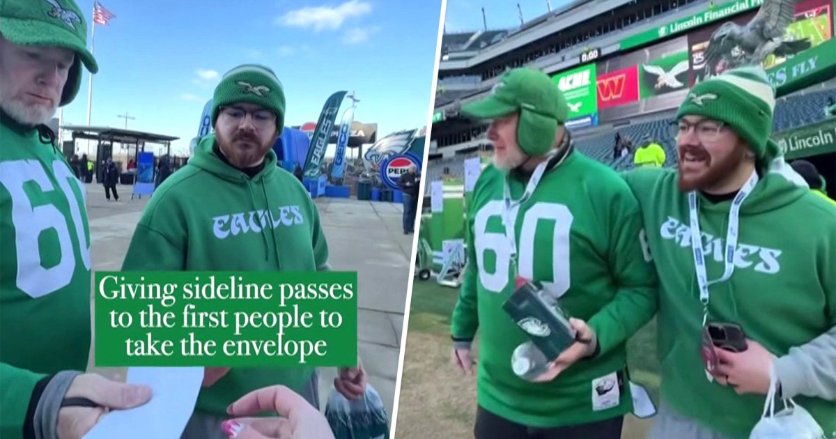 Philadelphia Eagles Surprise Father and Son With Sideline Passes
