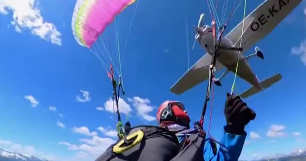 Video: Paraglider Gets Clipped by Airplane Over the Austrian Alps