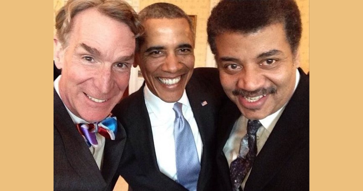 Bill, Barack and Neil: Now that's a super science selfie!