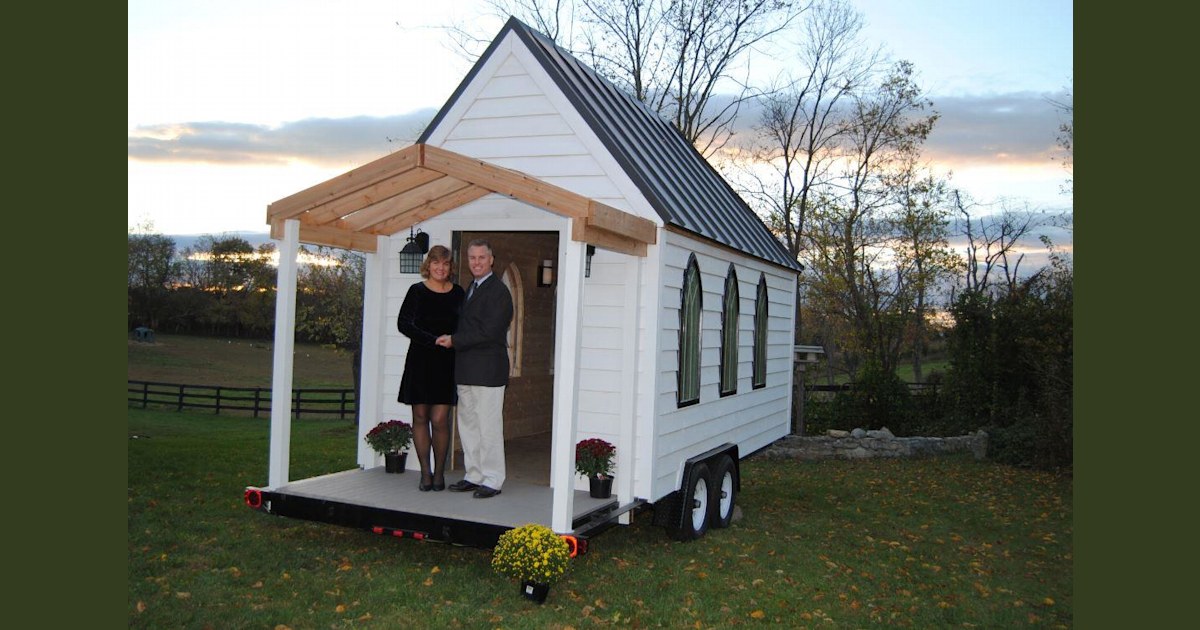 Wedding on wheels! This micro-chapel is available for your nuptials