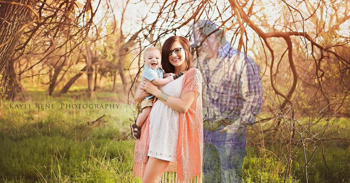 Watching over them: Viral photo shows deceased dad with family