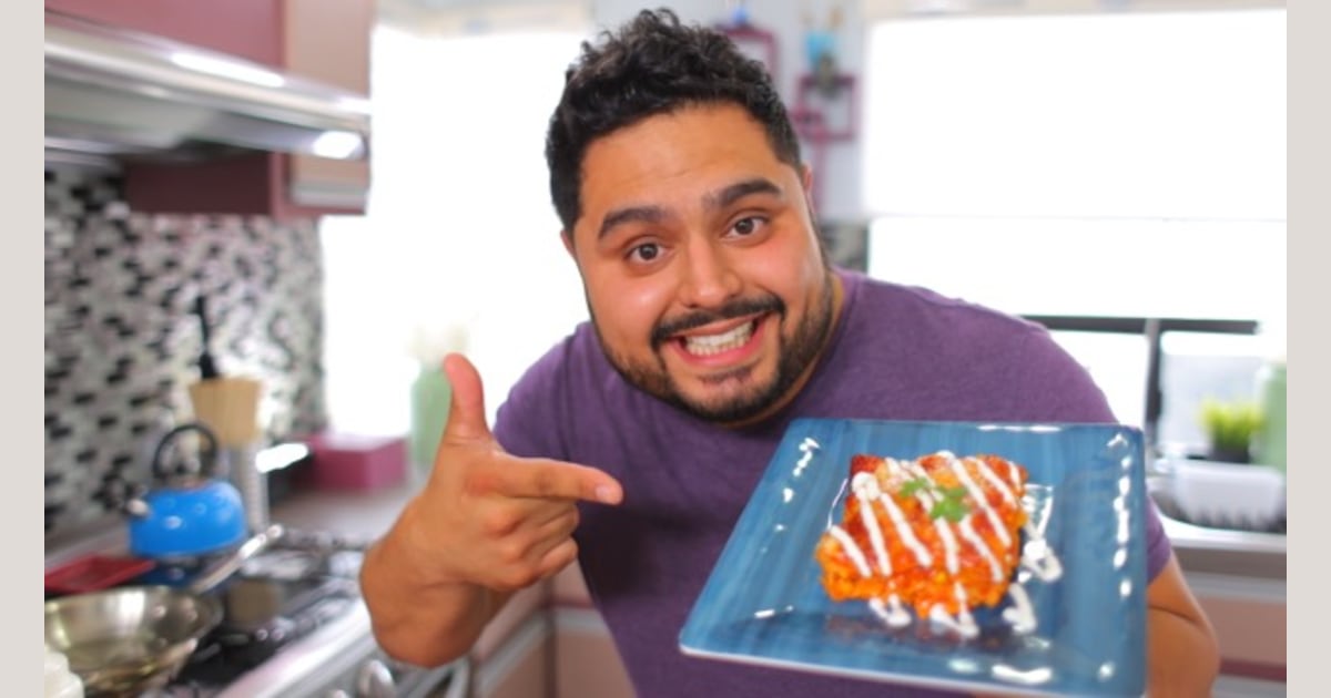 YouTube star Guzii makes an over-the-top enchilada casserole