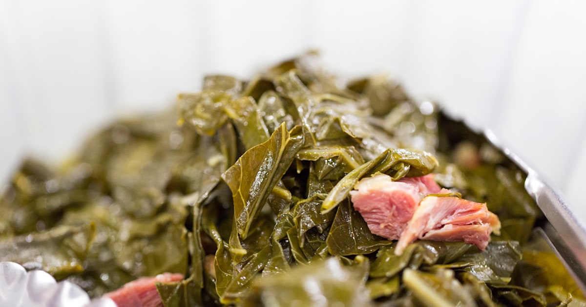 Sauteed Collard Greens with Bacon and Smoked Ham