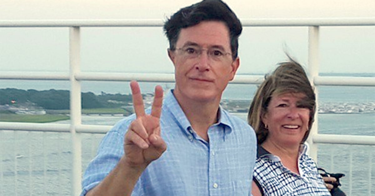 Stephen Colbert walks 'Bridge to Peace' to honor shooting victims