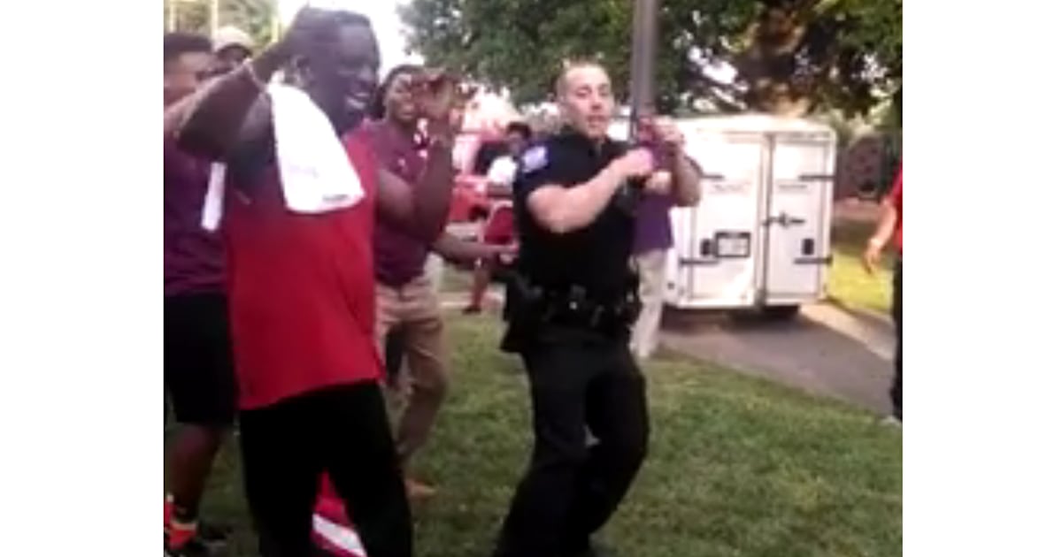 Carolina cop shows off his dance moves at community event