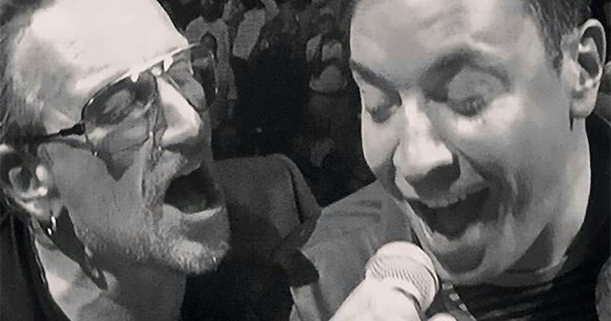 Jimmy Fallon fulfills his 'Desire' when U2 calls him up on stage to sing