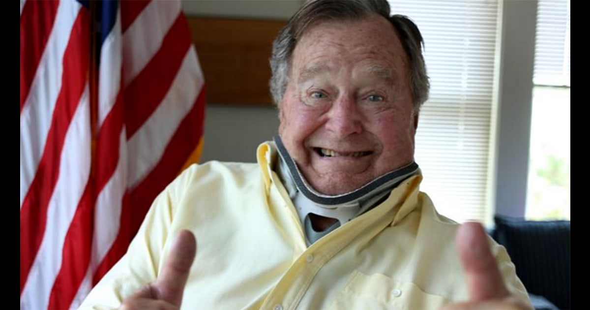 Two thumps up! George H.W. Bush shares recovery photo after fall