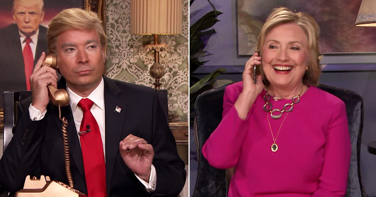 Hillary Clinton talks about and to Donald Trump (sort of) on 'Tonight Show'