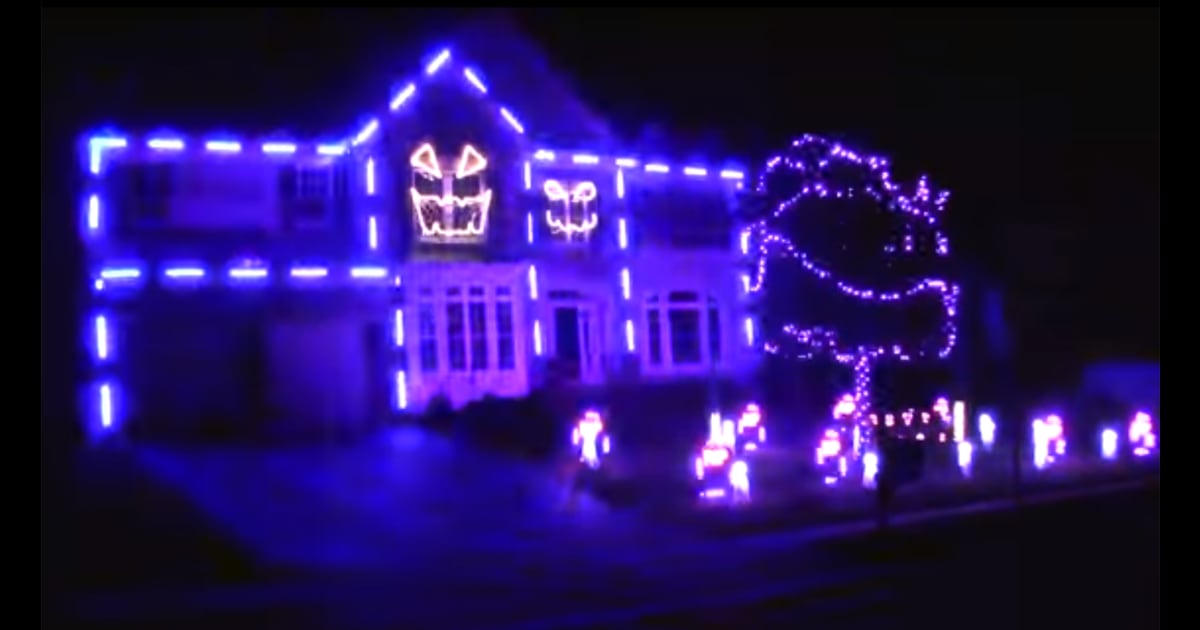 Ultimate Halloween light show? House 'lip-syncs' to Macklemore's 'Downtown'