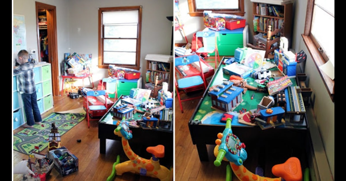 See this playroom go from disorganized to dreamy