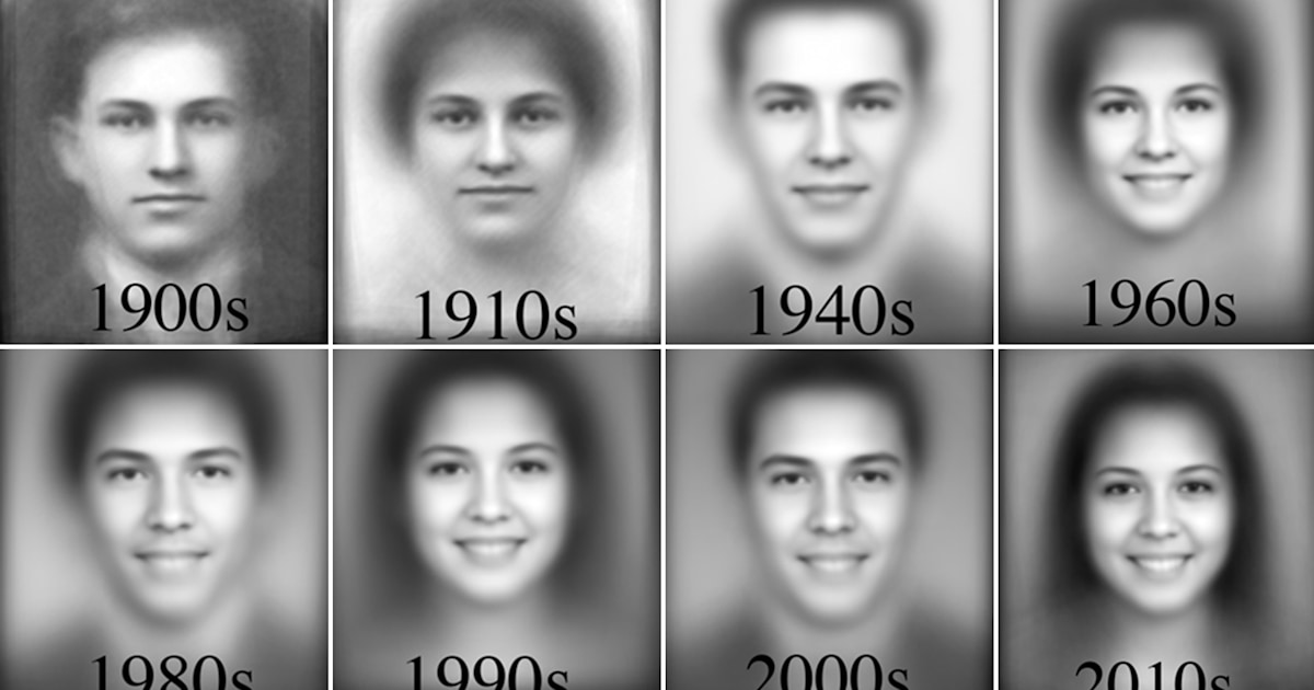 The evolution of smiles in yearbook photos over 100 years