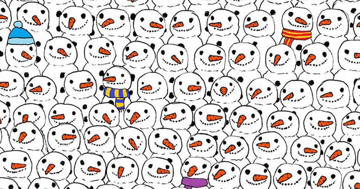 Find the panda among the snowmen: See the puzzle tantalizing the Internet