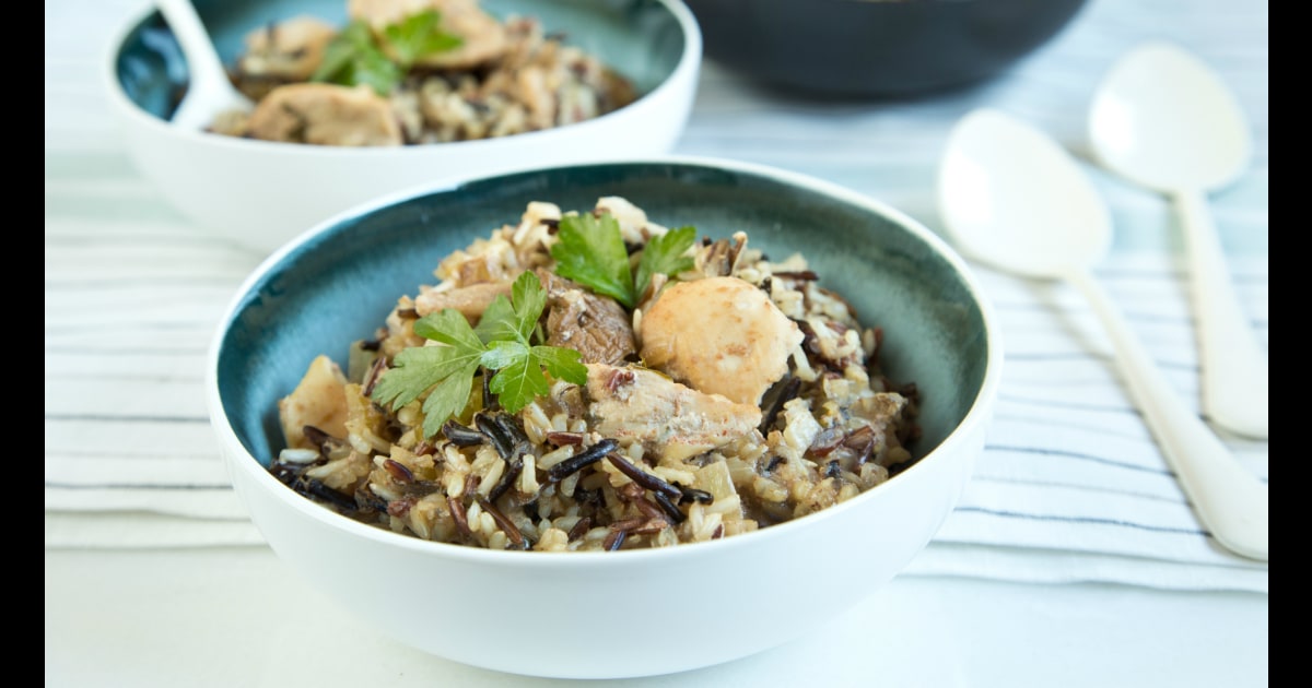 Slow-Cooker Chicken and Wild Rice Casserole