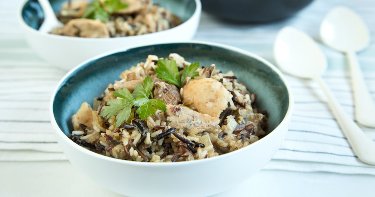 Slow-Cooker Chicken and Wild Rice Casserole