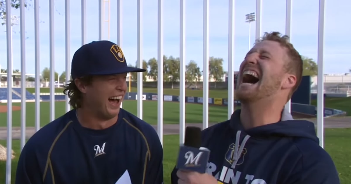 This Milwaukee Brewers player has the best laugh in baseball