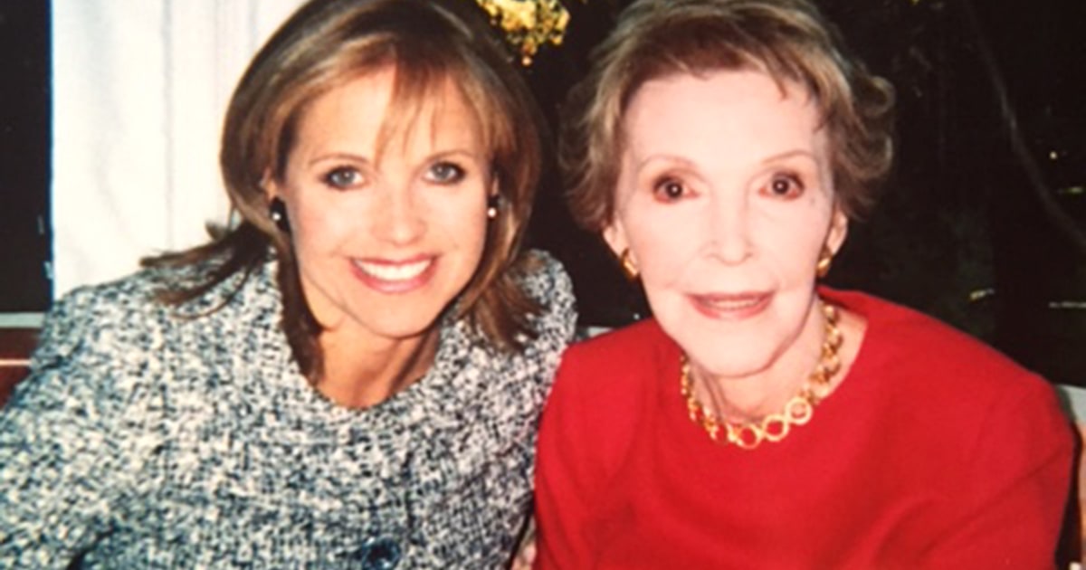 Dating advice from the first lady? Katie Couric remembers friend Nancy ...