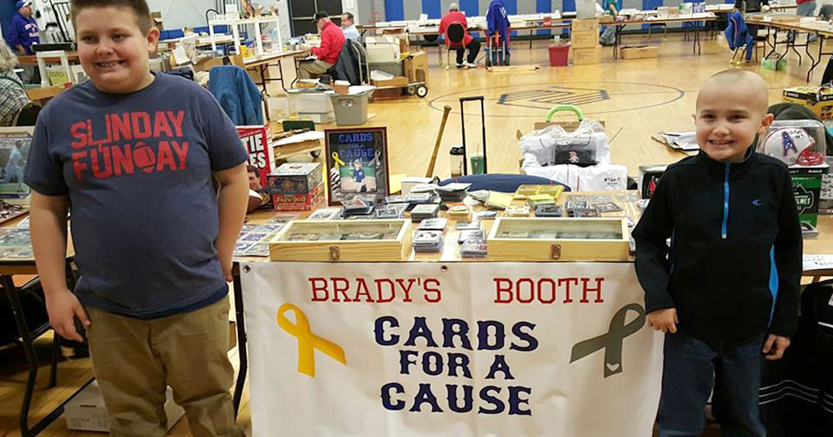 Boy gives up beloved baseball card collection to help friend with brain ...