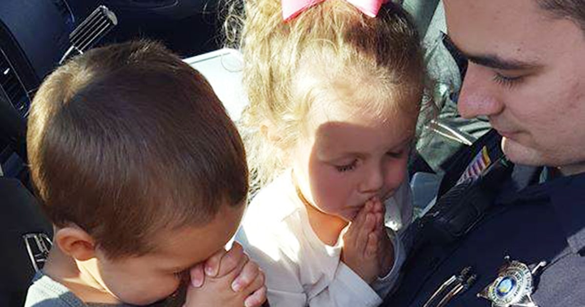 This cop prays with his children every day before he starts his patrol ...