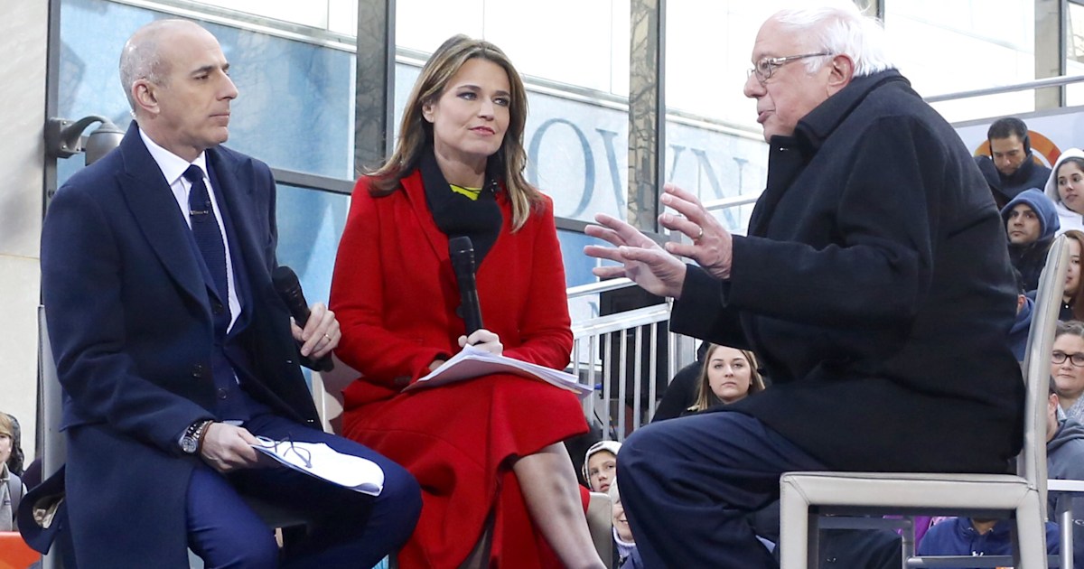 Bernie Sanders joins TODAY Show for live town hall, answers voters' top ...