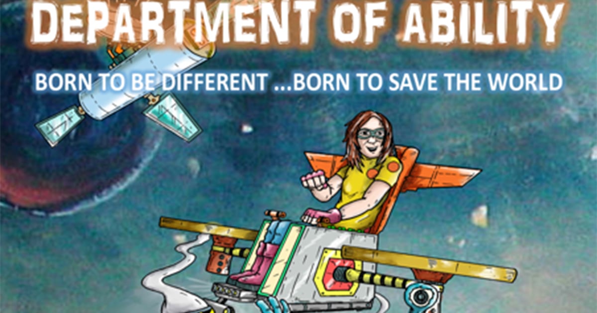 Dad creates comics featuring a hero in a wheelchair