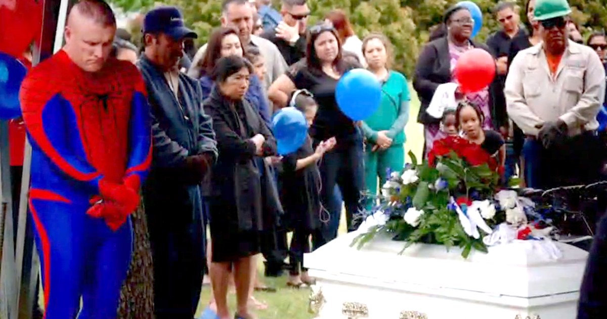 Cop dresses as Spider-Man at boy's funeral: 'I wish I had super powers ...