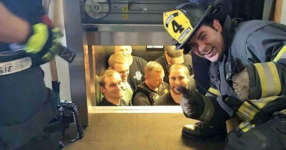 Say cheese! Firefighters have some fun while rescuing cops stuck in ...