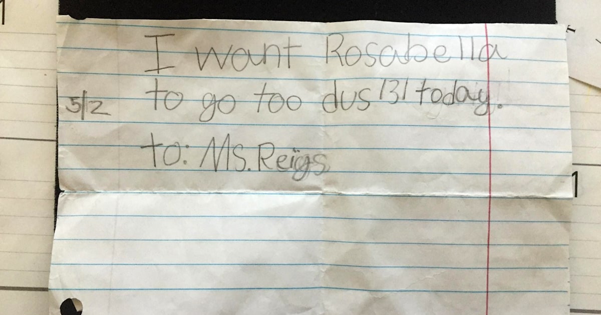 2nd-grader writes fake note to trick school into letting her go home early