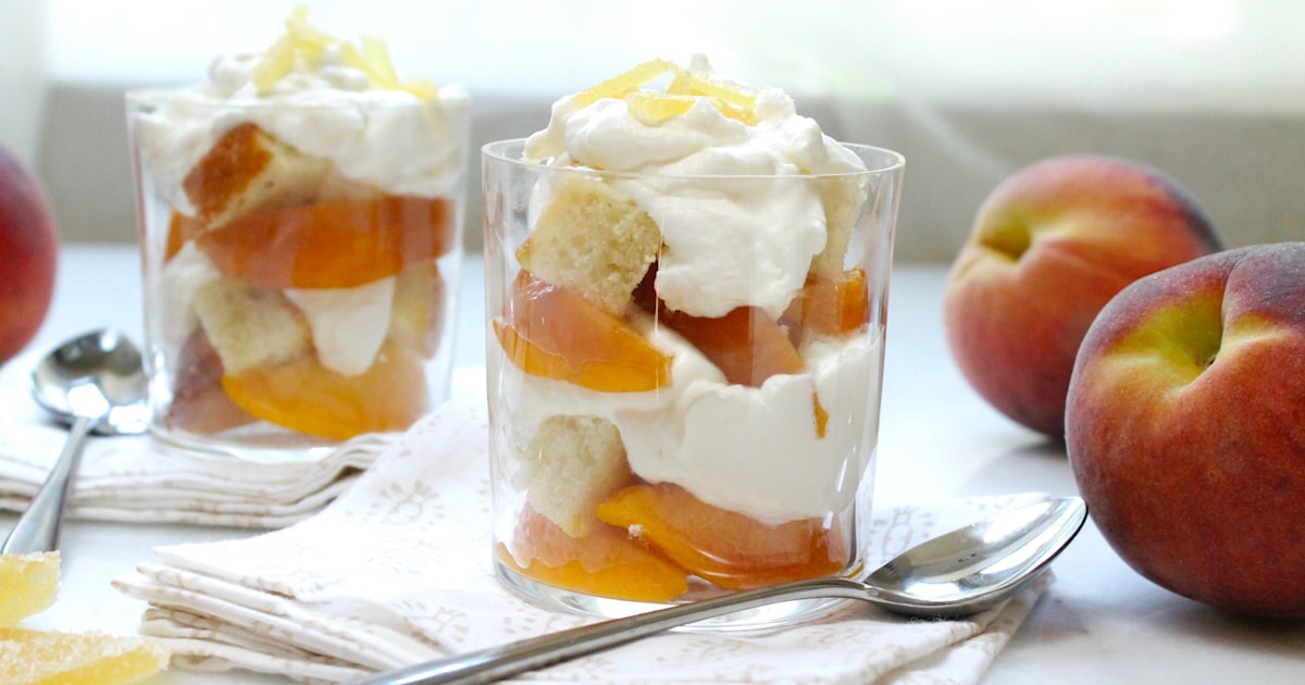 5-Ingredient Peach Shortcake Parfaits