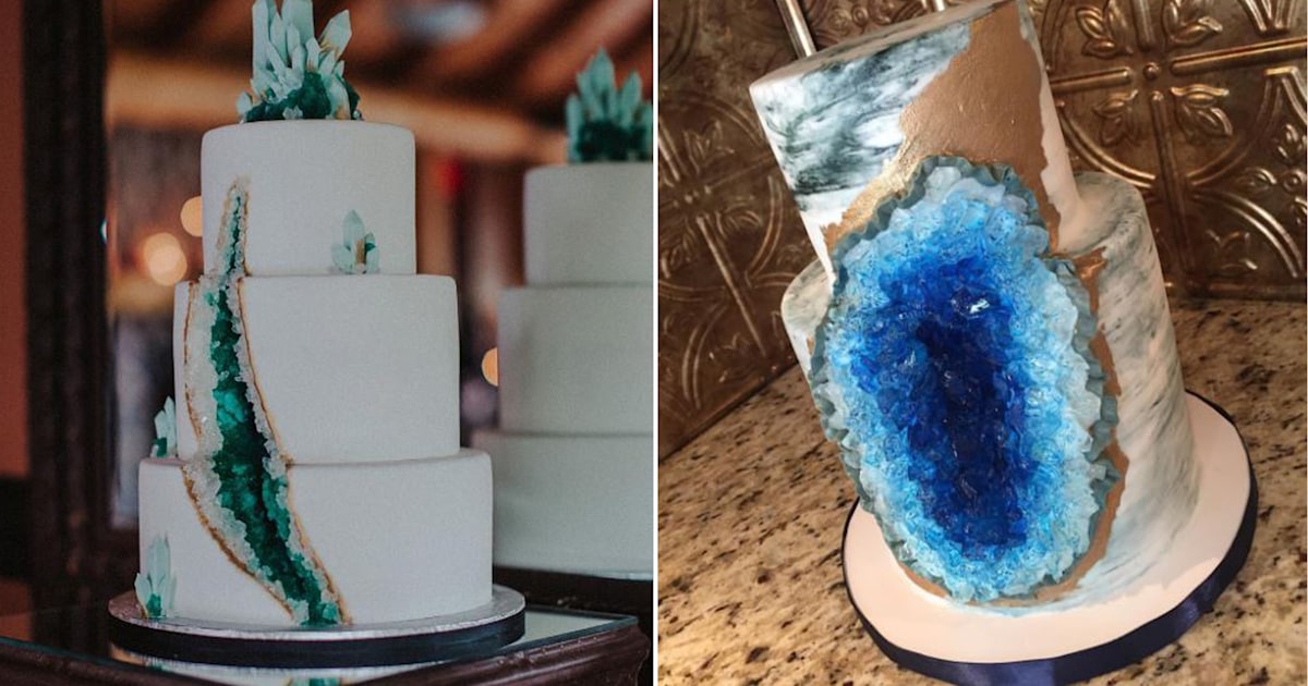 geode stone cake