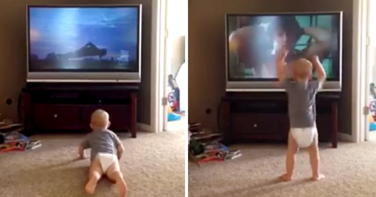 Watch this adorable toddler mimic the training scene in 'Rocky II'