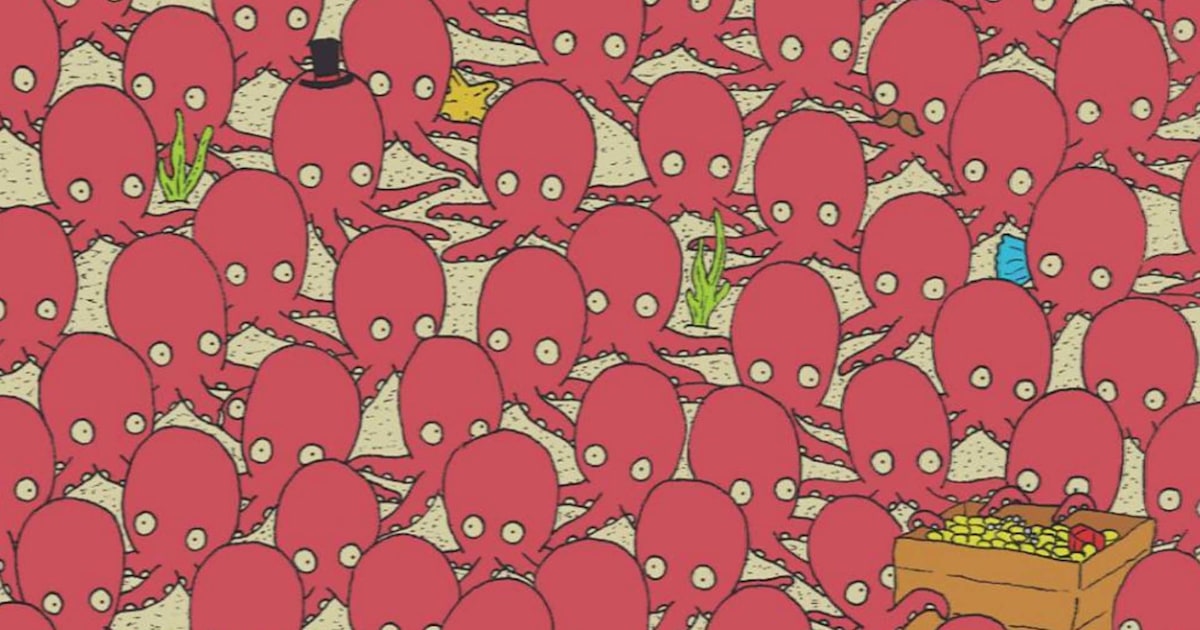 Can you find the fish hidden among these octopuses?