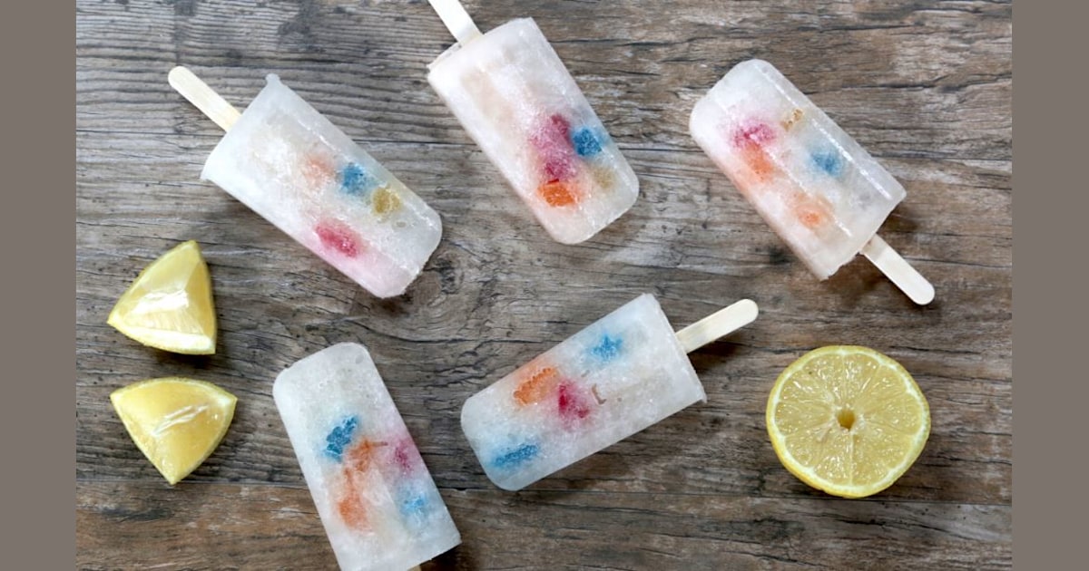 3-ingredient gummy bear popsicles