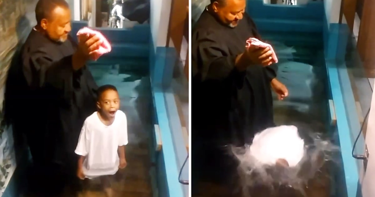 boy baptized