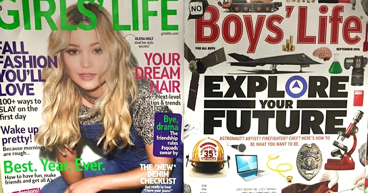 Girls’ Life vs. Boys’ Life cover comparison leaves us shaking our heads