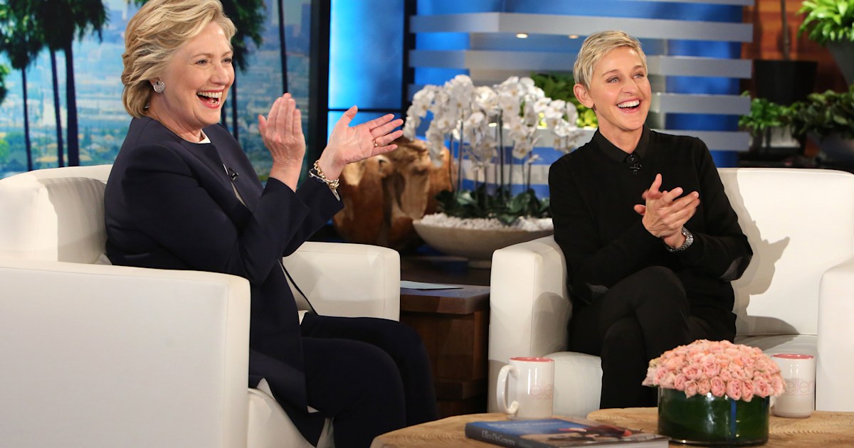 Hillary Clinton on 'Ellen' laughs over Trump debate dance-off video