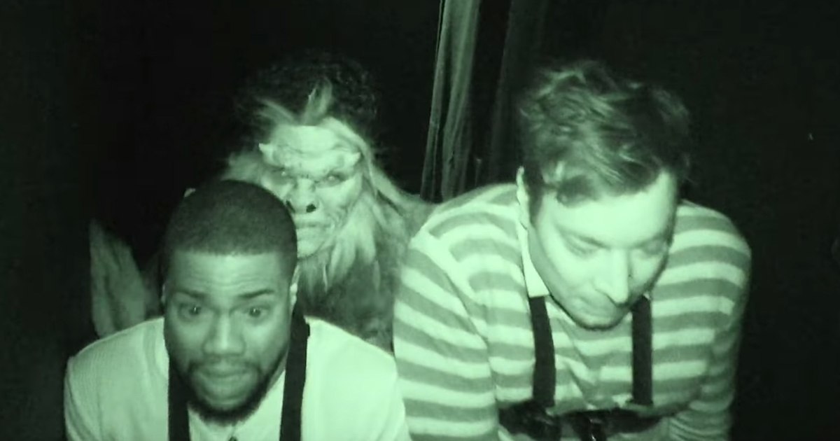 Jimmy Fallon and Kevin Hart's walk through a Haunted House is the funniest