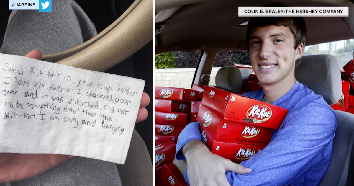 Student gets sweet justice after hungry Kit Kat thief strikes