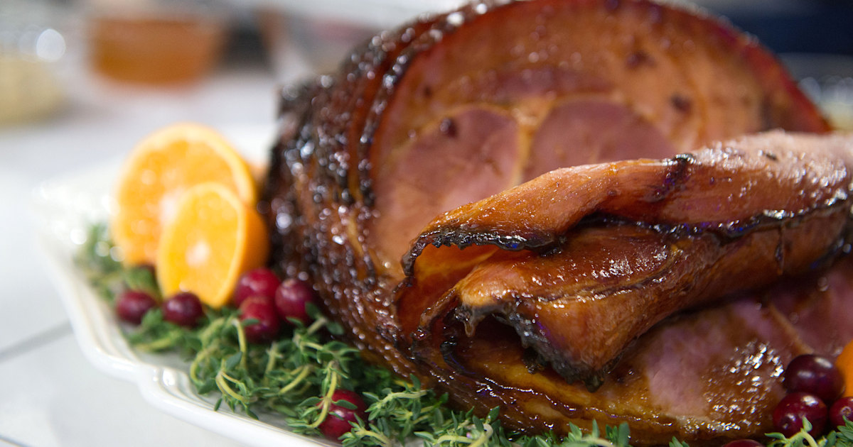 Cola Ham recipe with Brown Sugar Glaze and Jezebel Sauce