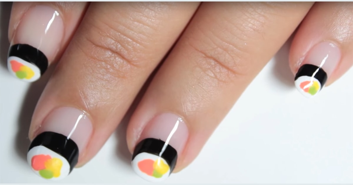 Sushi nail art! How to get the look