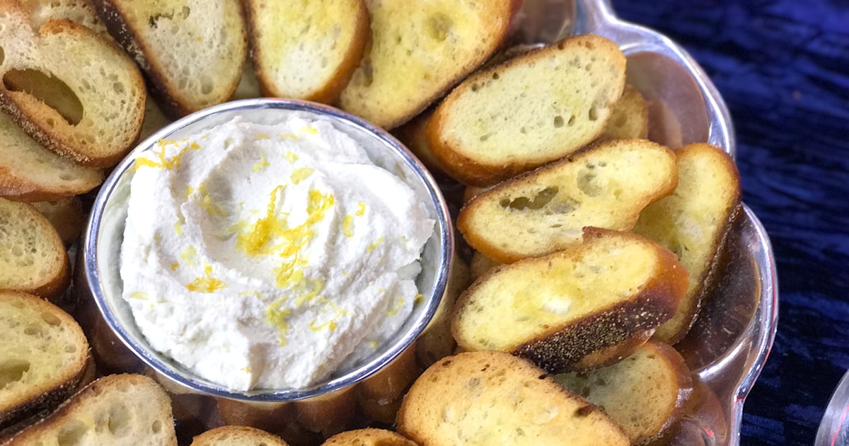 3-Ingredient Whipped Lemon Ricotta Dip recipe