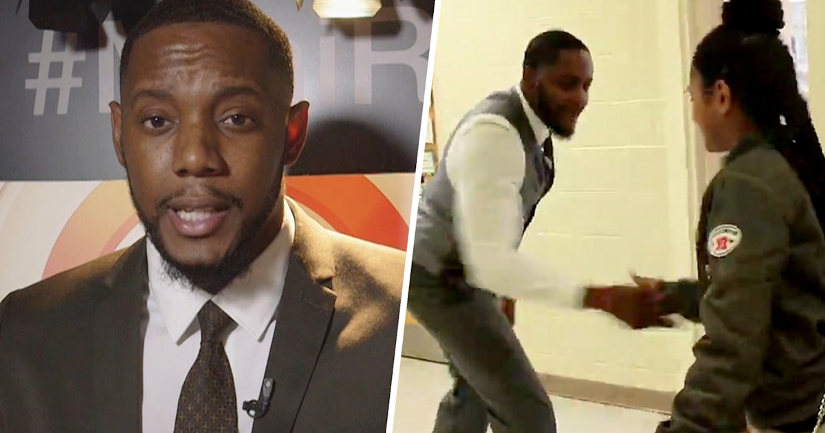 ‘Handshake teacher’ in viral video has message for parents