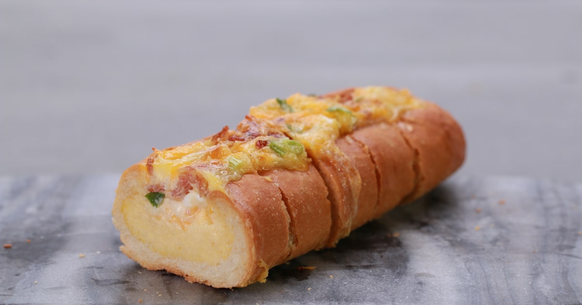 Bacon, Egg and Cheese Breakfast Bread Boat Recipe