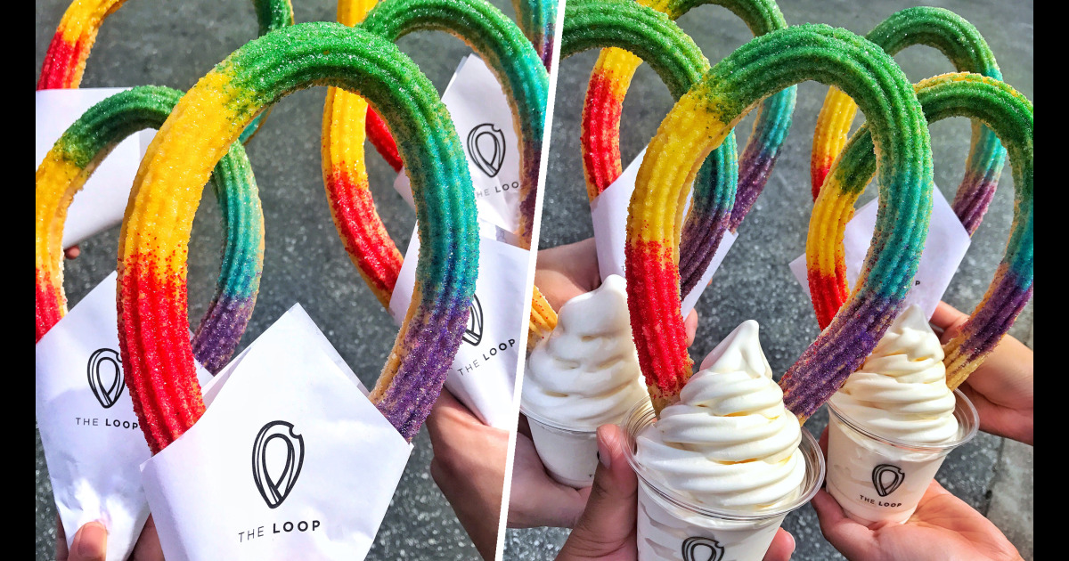 We're obsessed with these dazzling rainbow churros
