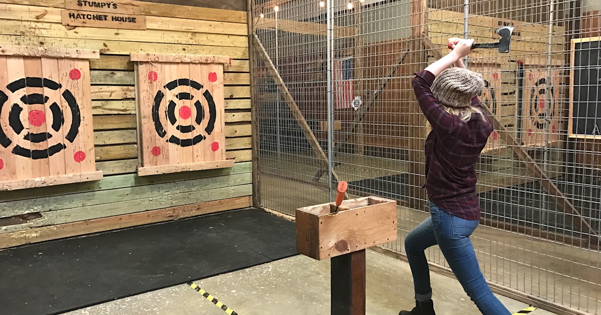 Hatchet throwing? Why the internet is buzzing over the latest trend
