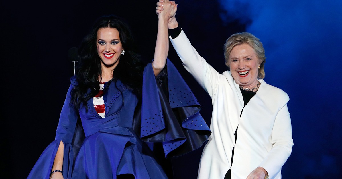 Hillary Clinton models namesake heels designed by Katy Perry