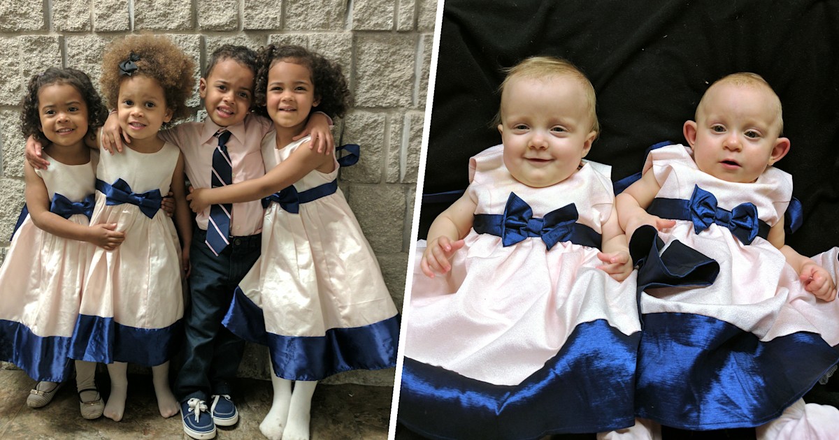 Family hit jackpot with 3 sets of twins born on the same day