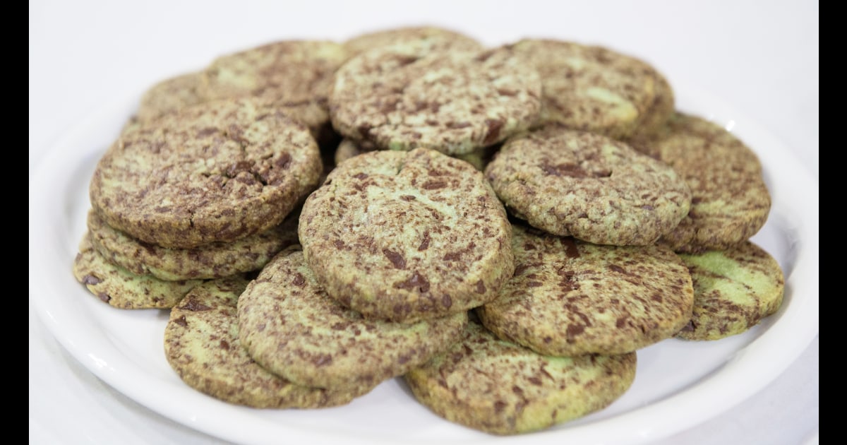 Chocolate and Mint Marbled Shortbread Cookies Recipe