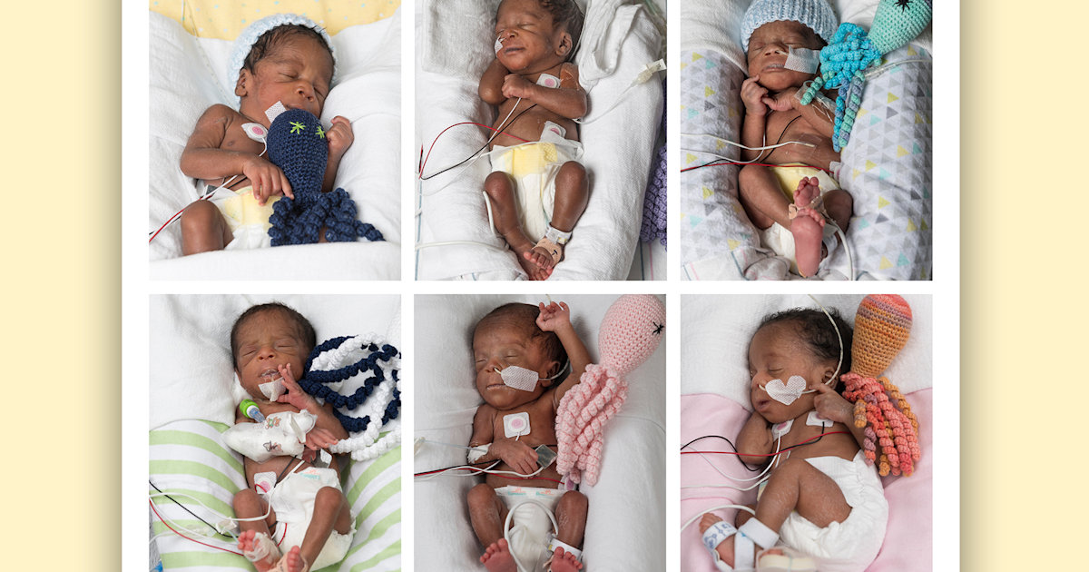 Sextuplets born healthy at VCU Medical Center